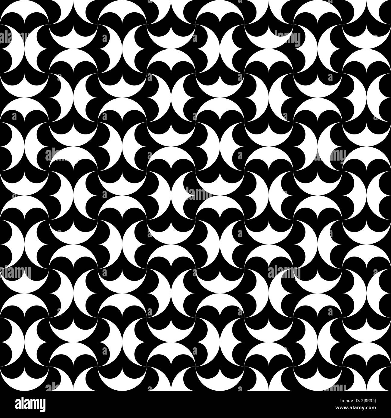 Modern repeating seamless pattern of repeat round shapes. Waves design ...