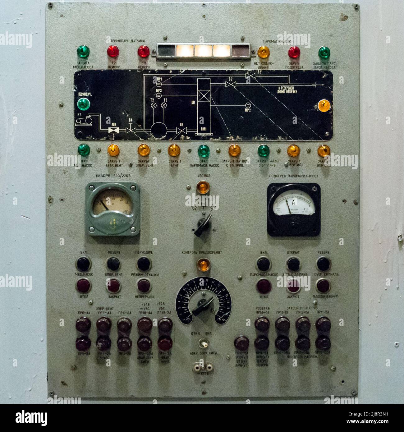 Old panel on an electronics hardware Stock Photo - Alamy