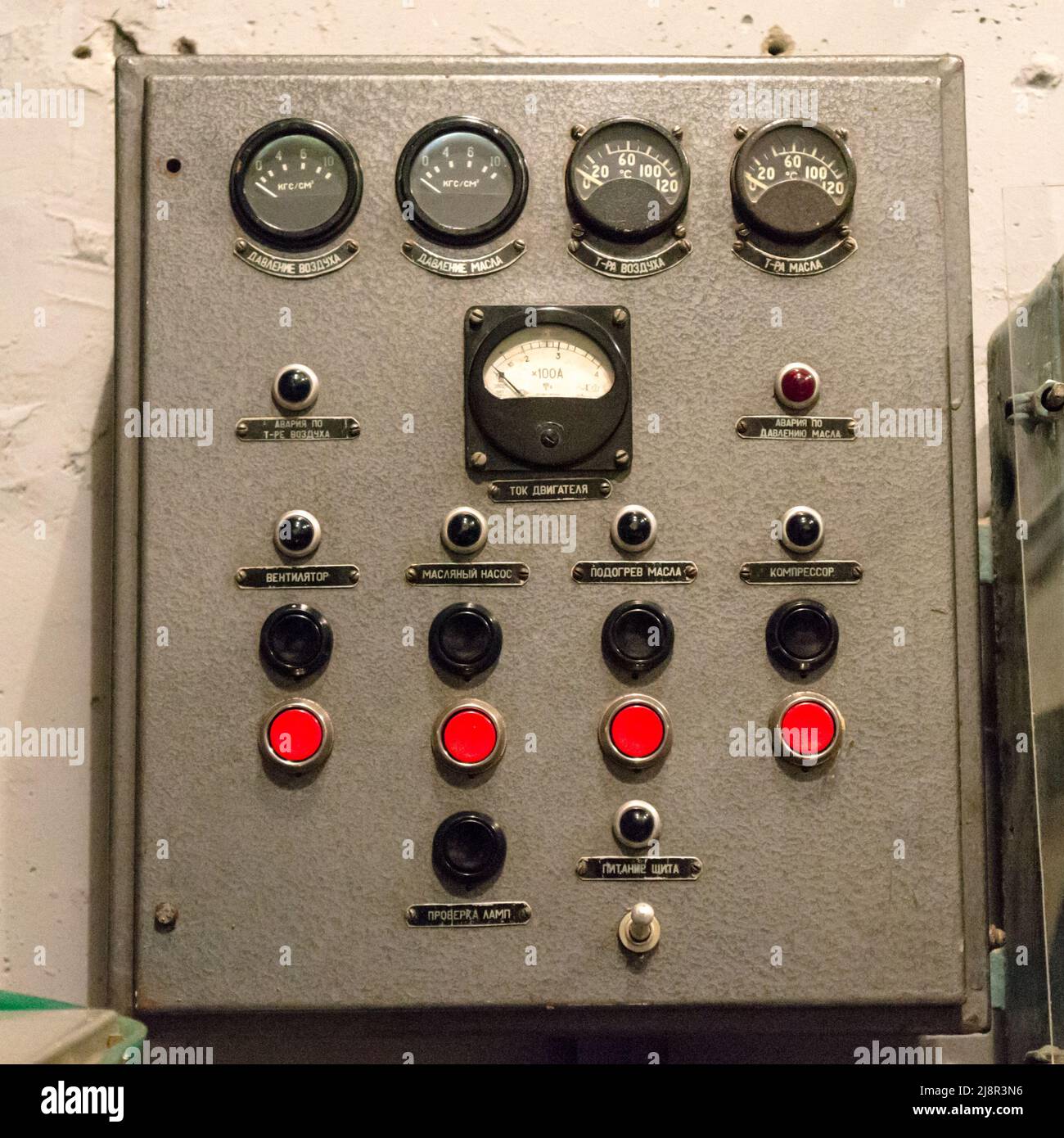 Old panel on an electronics hardware Stock Photo - Alamy