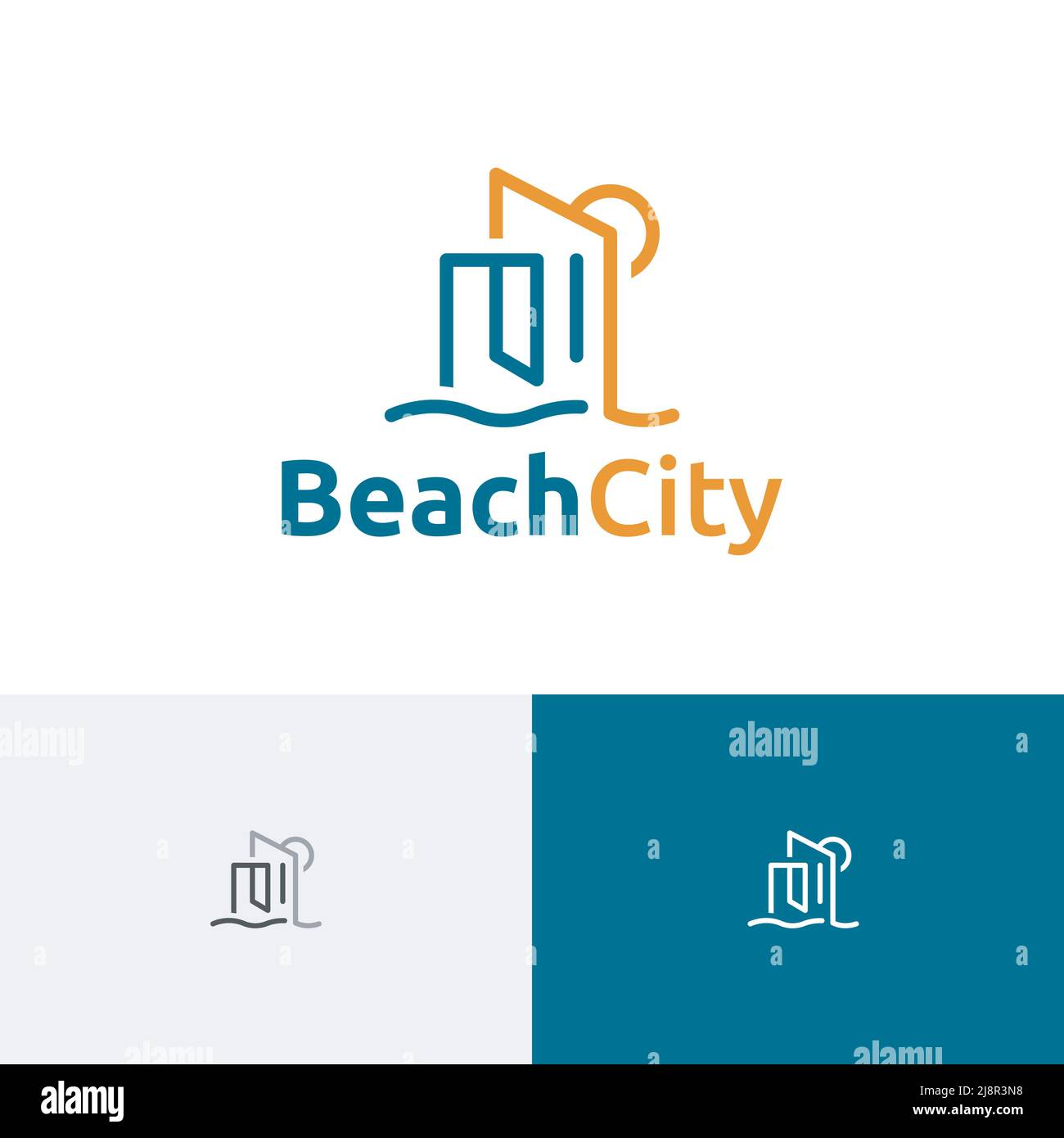 Beach building construction holiday Stock Vector Images - Alamy