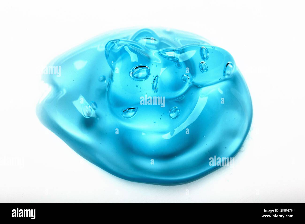 Cream gel transparent cosmetic sample texture with bubbles isolated on ...