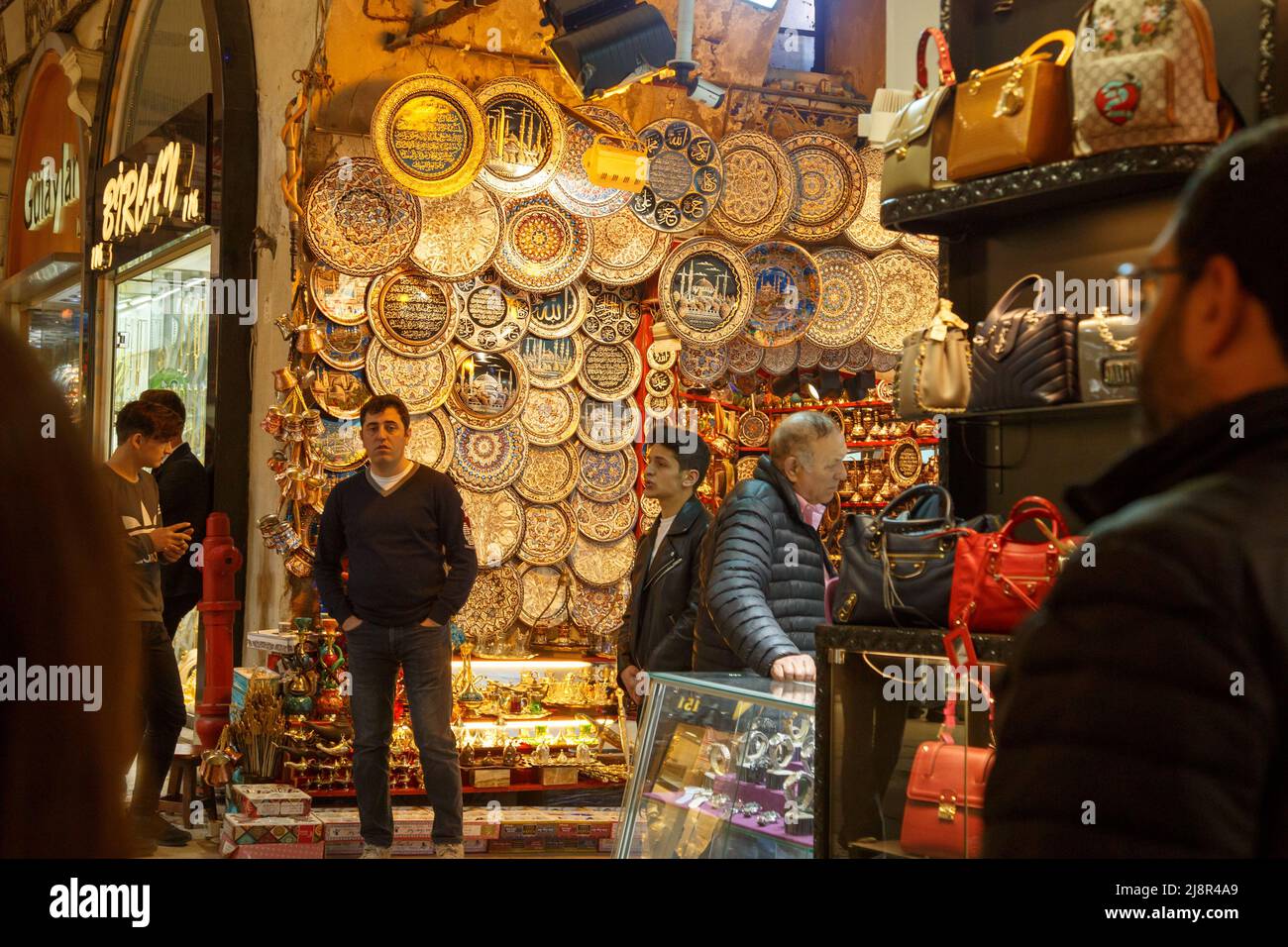 Istanbul, Turkey, 25 March 2019: Grand Bazaar in Istanbul, Turkey, one ...