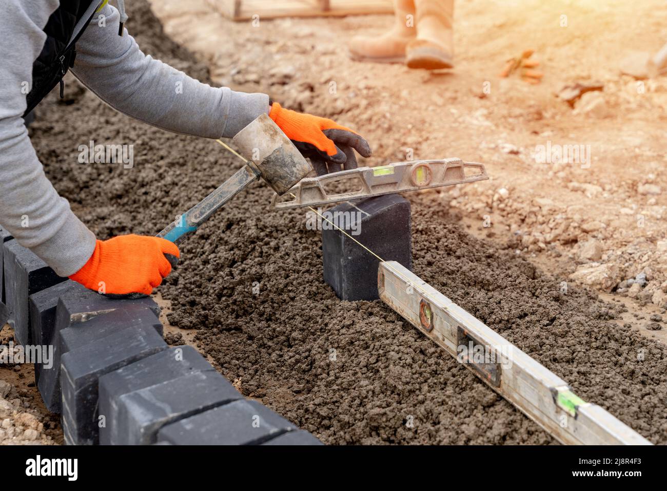 Installing blocks hi-res stock photography and images - Alamy