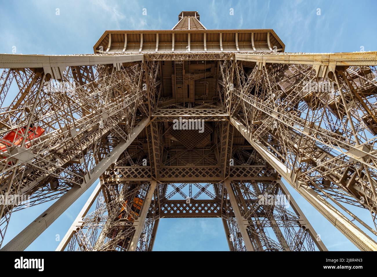 Paris, France, March 30, 2017: Inside the Eiffel Tower in Paris, France ...