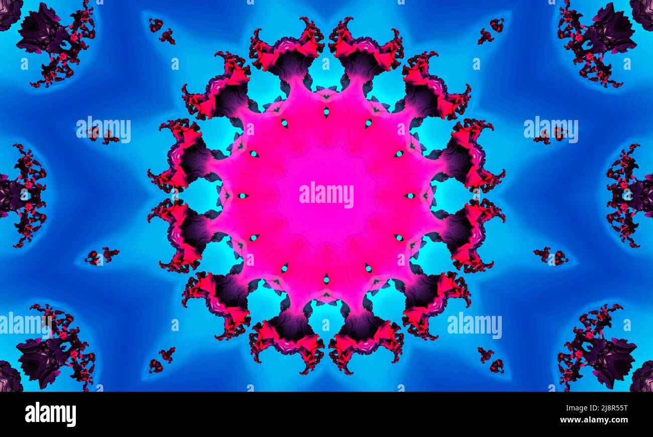 Purple Kaleidoscope in the form of an eye, abstract design that is ...