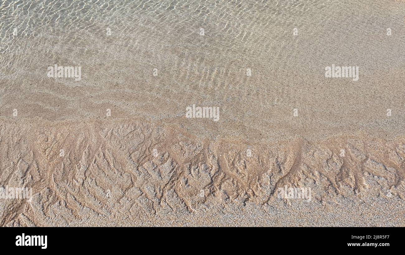 Patterns and textures of sea and sand Stock Photo - Alamy