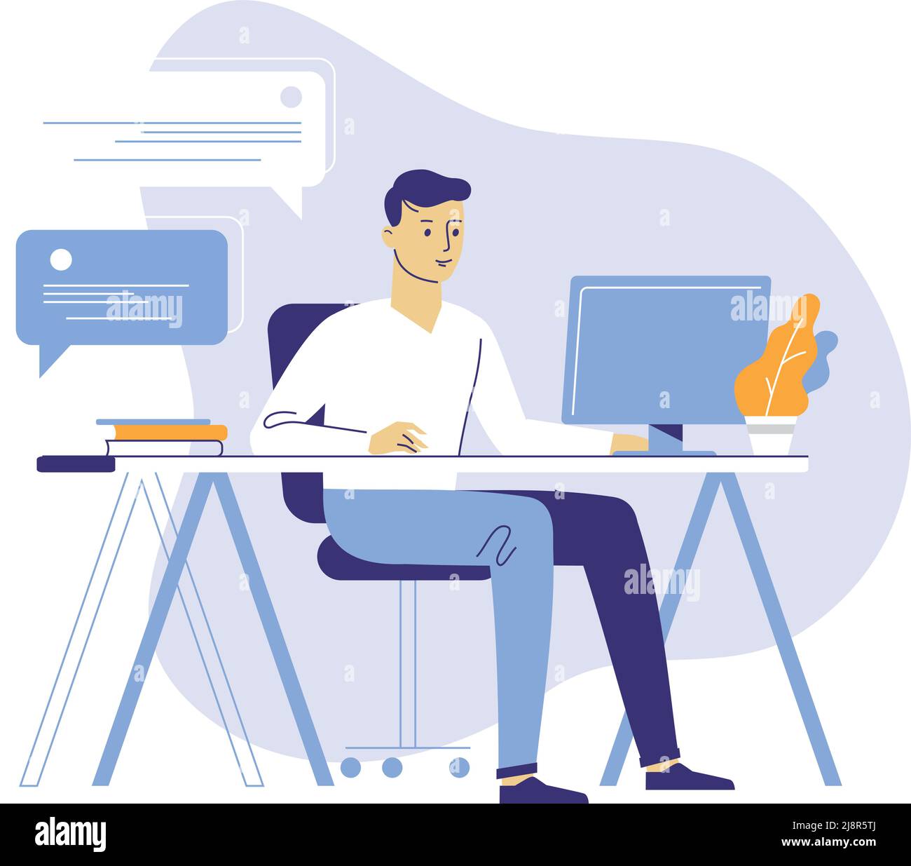 Coworking landing page office people Stock Vector Images - Alamy