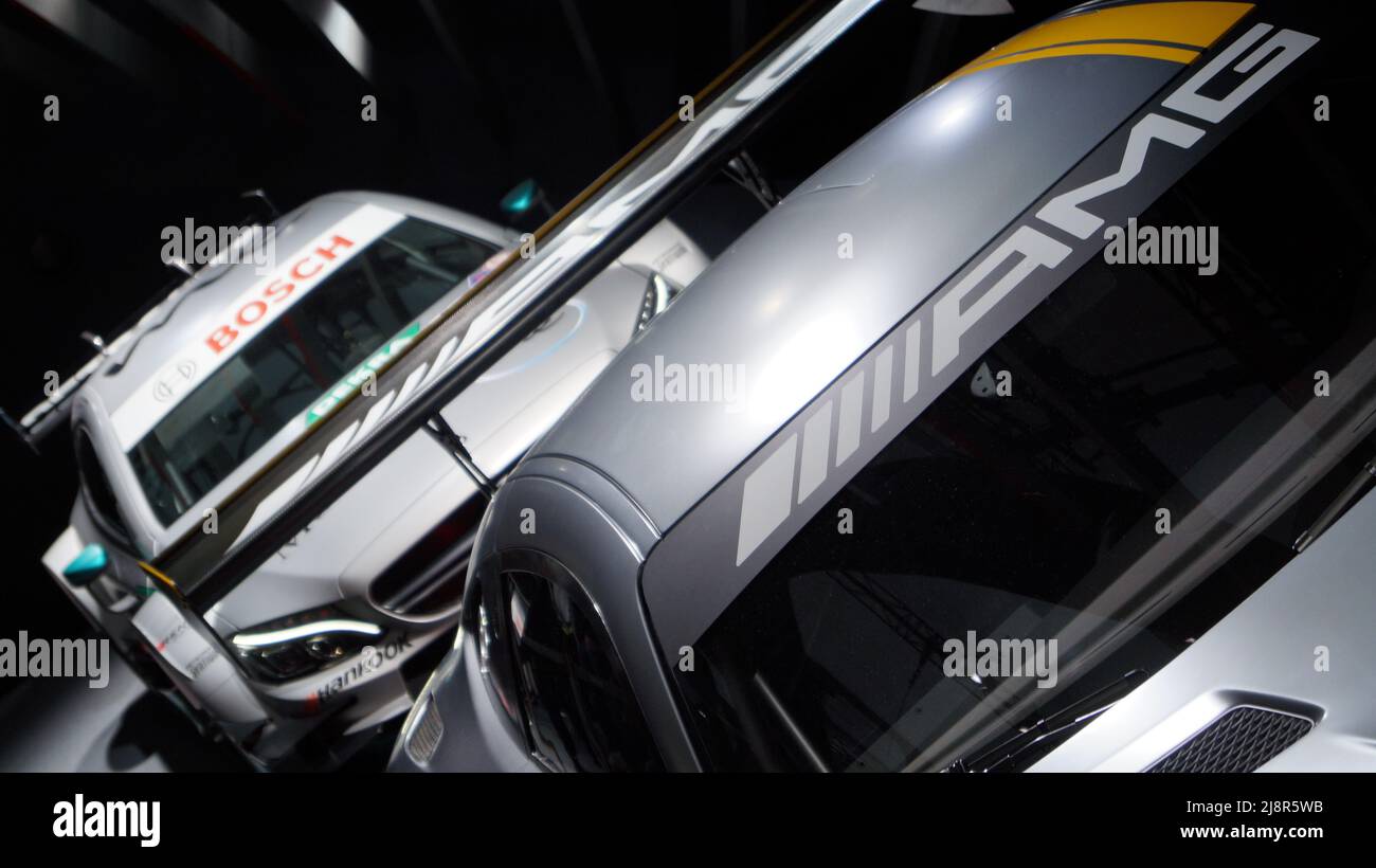 Racing cars from Mercedes-Benz AMG Stock Photo - Alamy