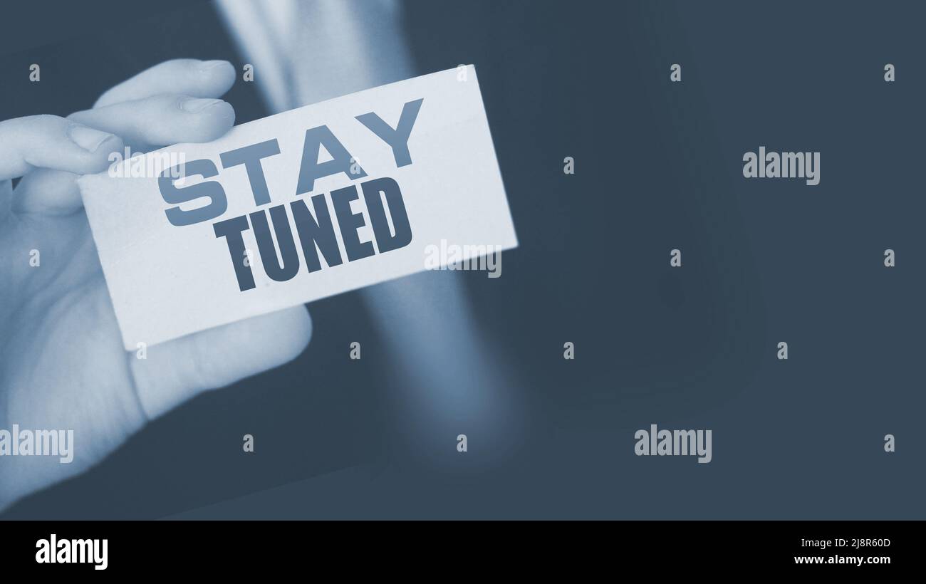 Stay tuned message hi-res stock photography and images - Alamy