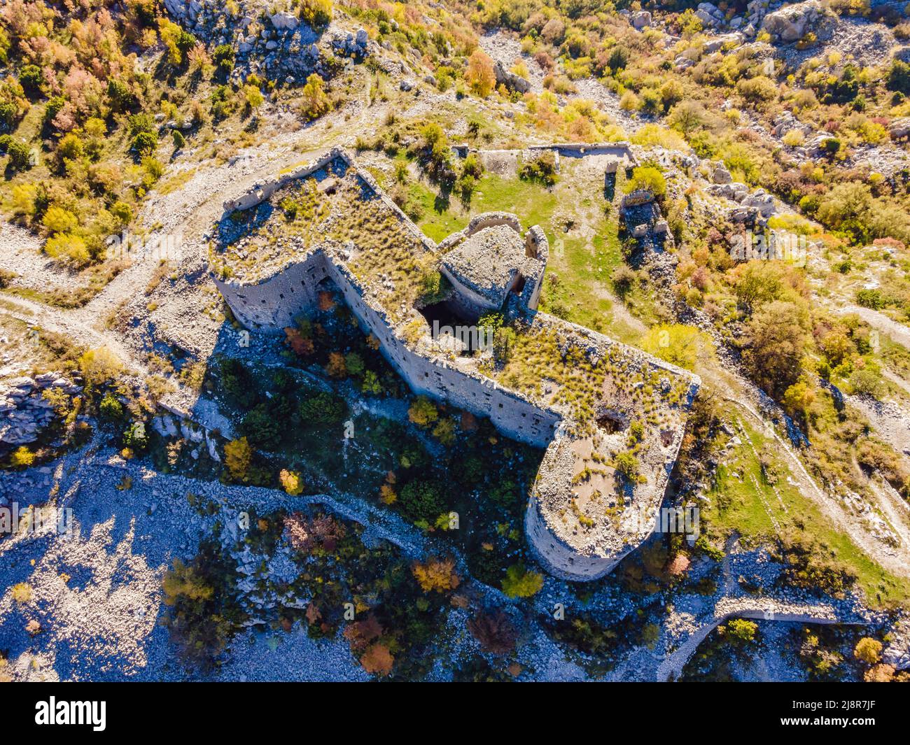 Collapsing tower of fortress Kosmac. Ancient Austro-Hungarian fortress ...