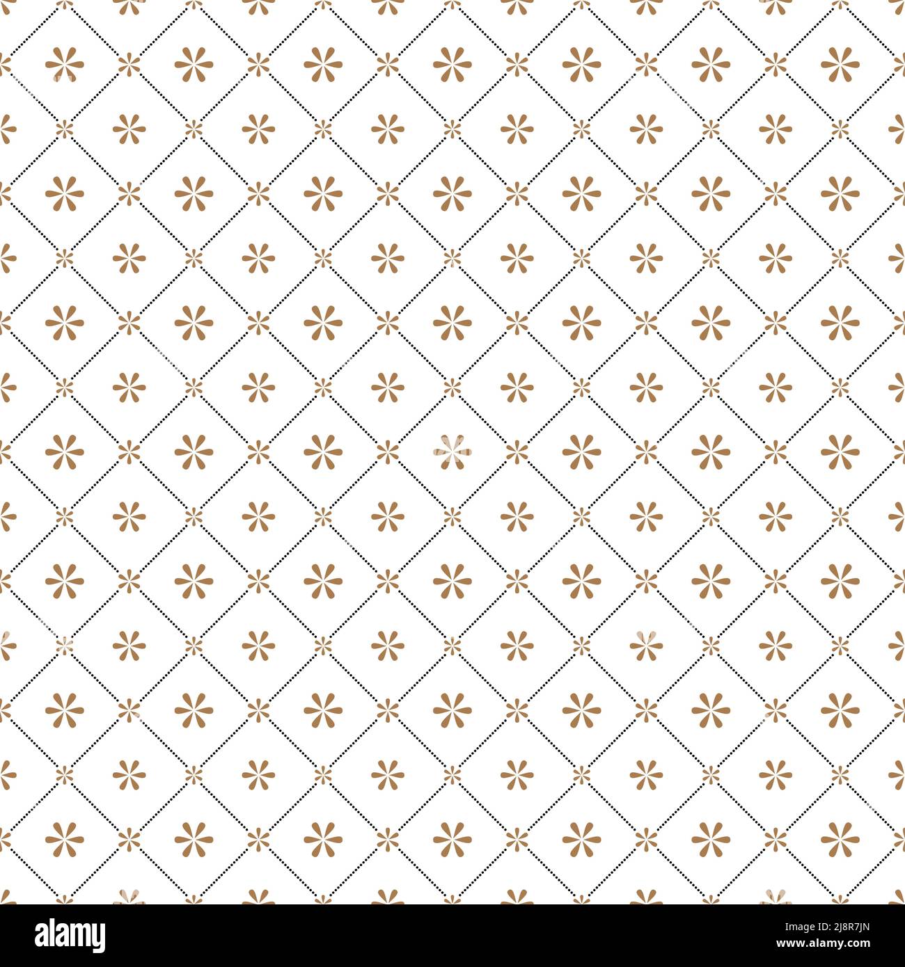 Cell, grid with diagonal lines and flowers seamless background, pattern ...