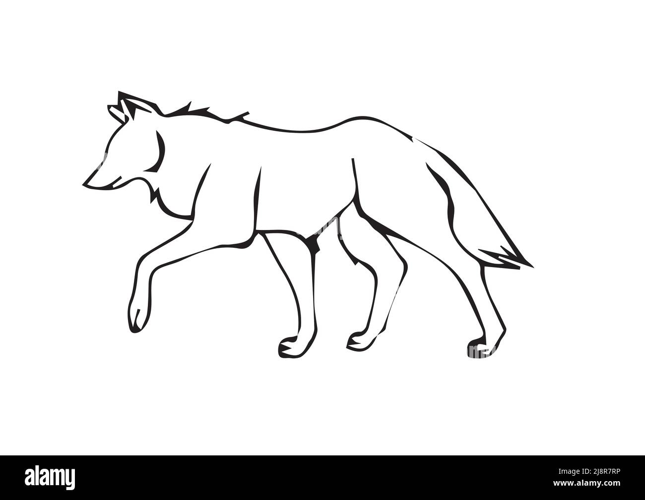 illustration of a wolf in vector arts Stock Vector Image & Art - Alamy