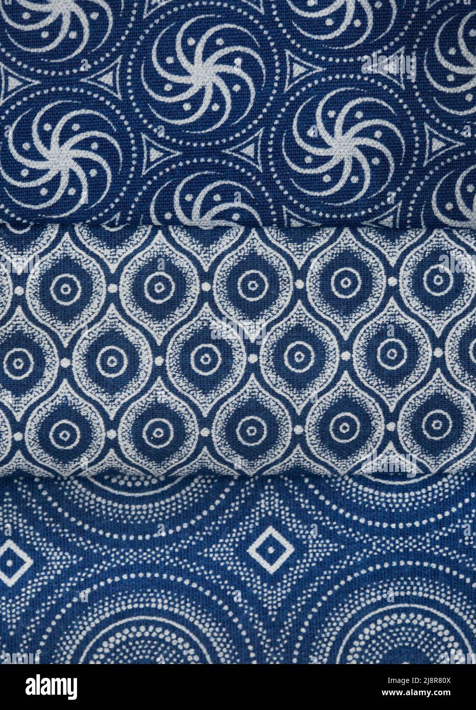 Shweshwe, an iconic printed cotton fabric from South Africa Stock Photo ...