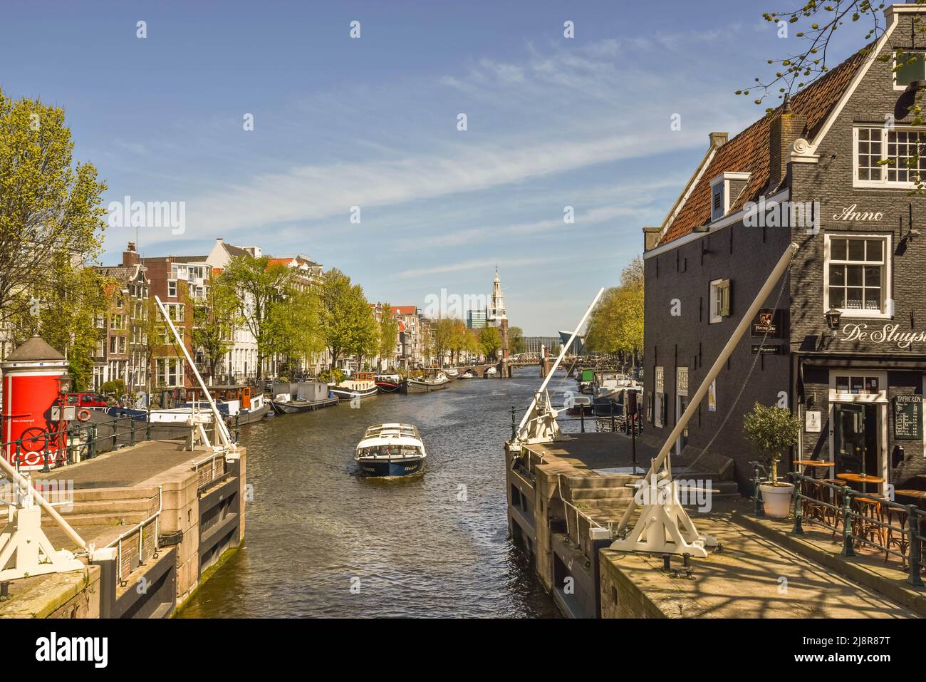 Amsterdam, Netherlands, May 2022. The St. Antonie locks and the ...