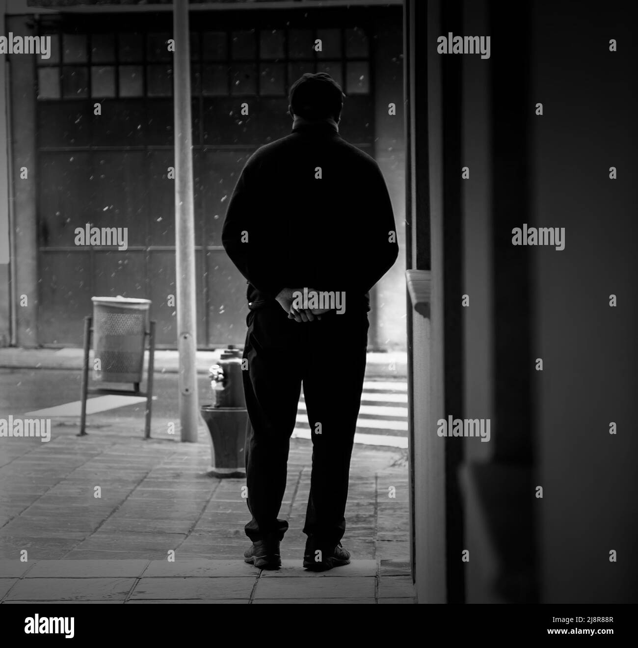 Shadow old man walking stick hi-res stock photography and images - Alamy