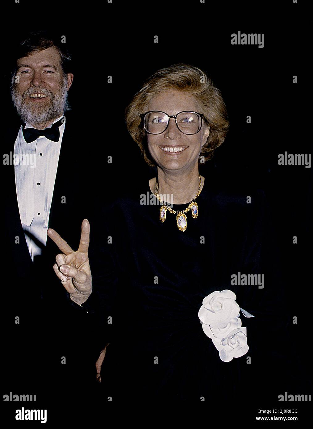 WASHINGTON DC - DECEMBER 8, 1991 Lesley Stahl and her husband Aaron ...