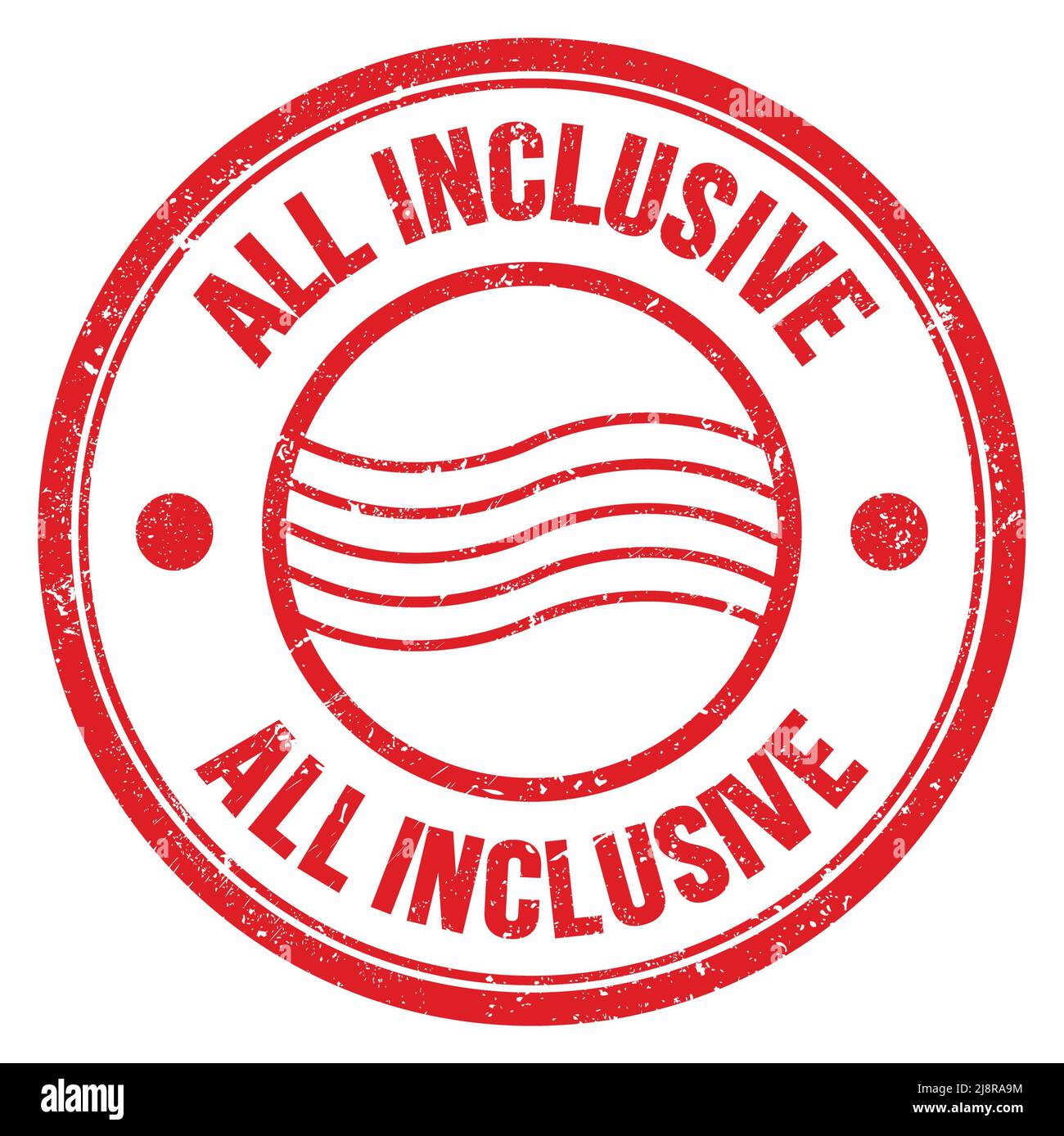 ALL INCLUSIVE word written on red round postal stamp sign Stock Photo ...