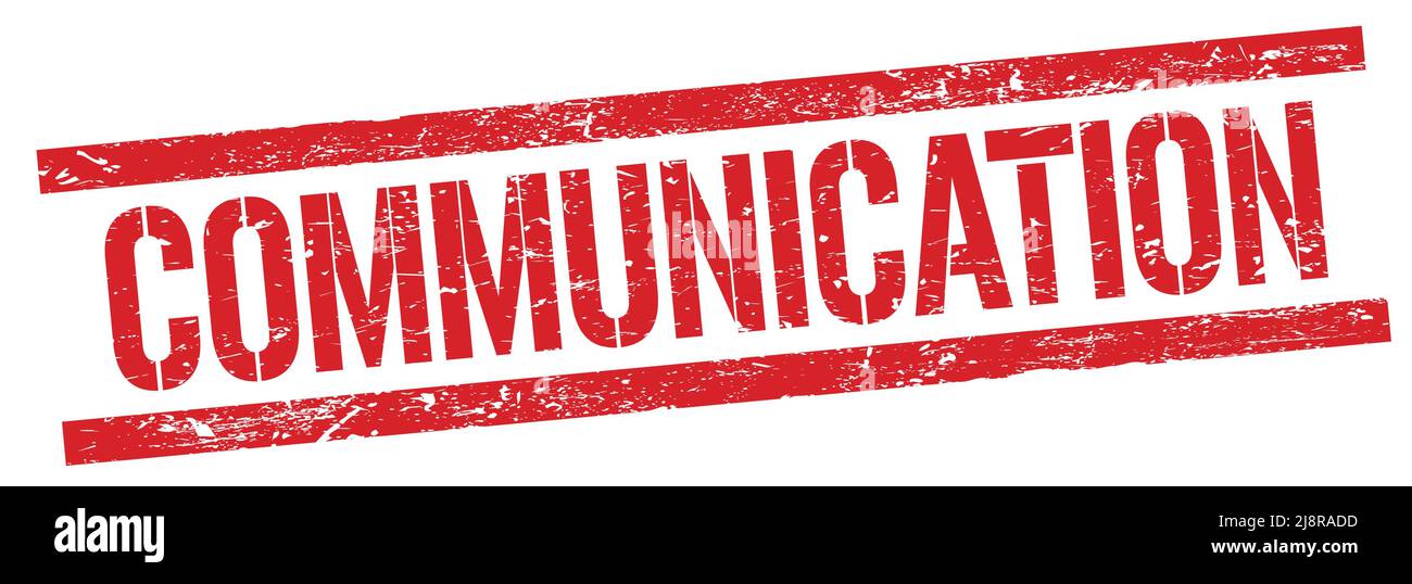 COMMUNICATION text on red grungy rectangle stamp sign Stock Photo - Alamy