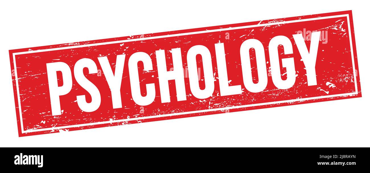 PSYCHOLOGY text on red grungy rectangle stamp sign Stock Photo - Alamy