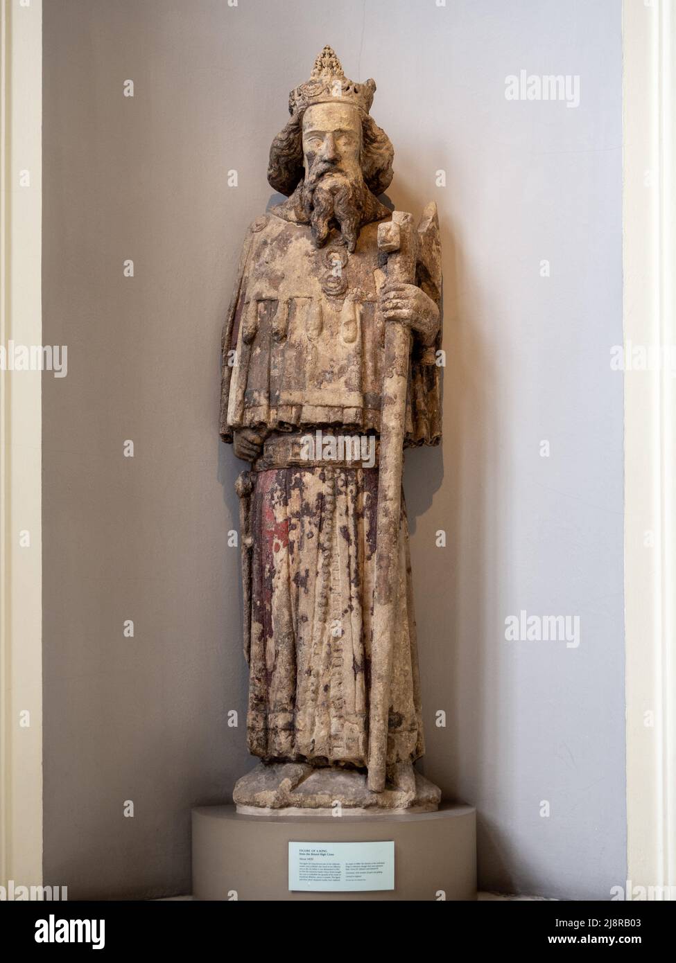Figure of a King, an early 15th century exhibit at the Victoria ...
