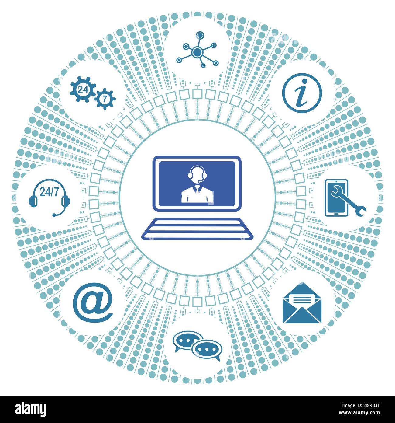 Technical support online assistant Cut Out Stock Images & Pictures - Alamy