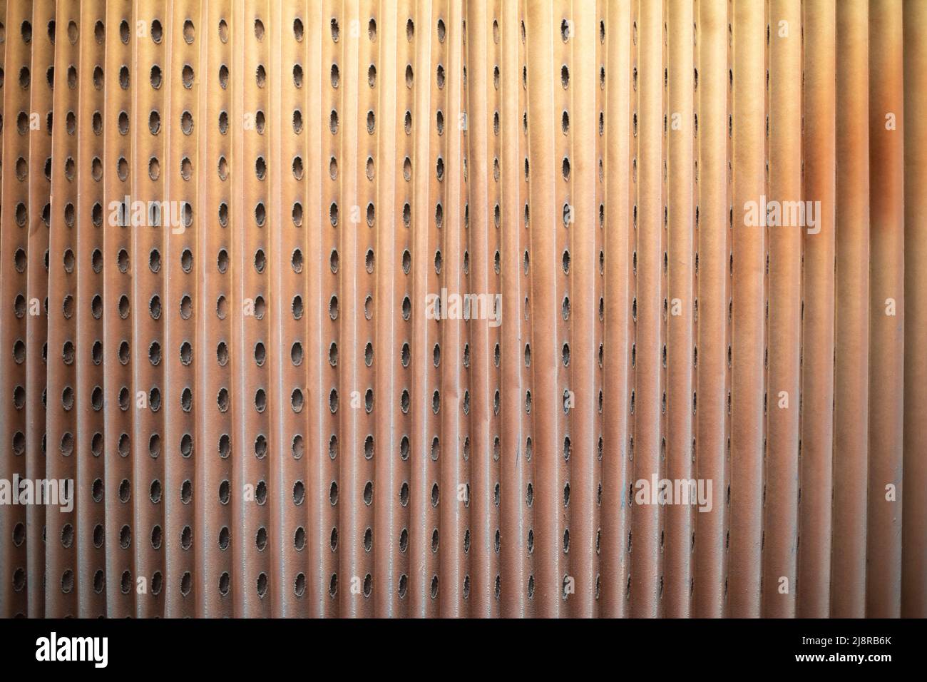 Paper paint filter. Texture of ribbed cardboard. Industrial particle ...