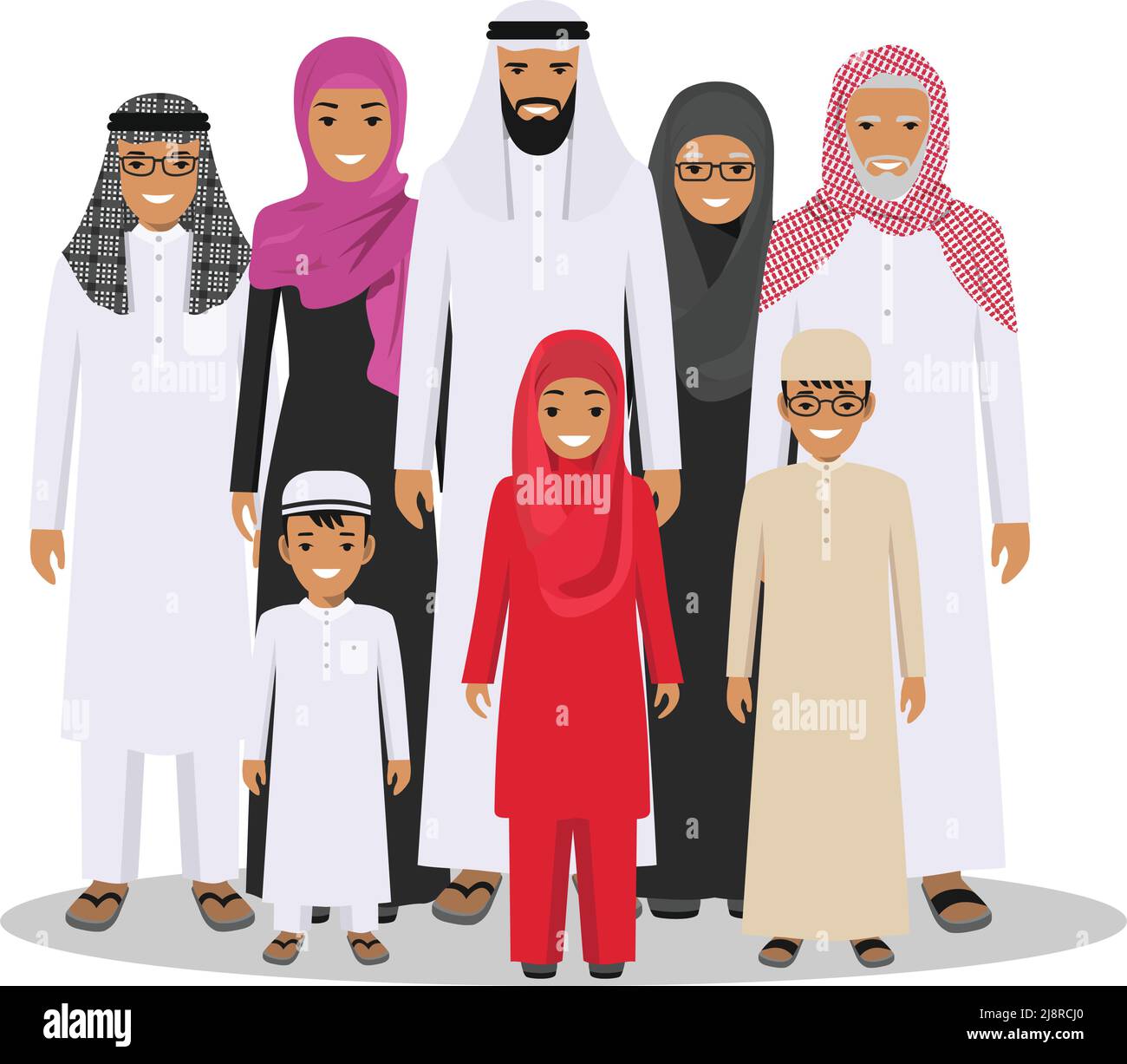 All age group of arab man family. Generations man. Arab people father ...