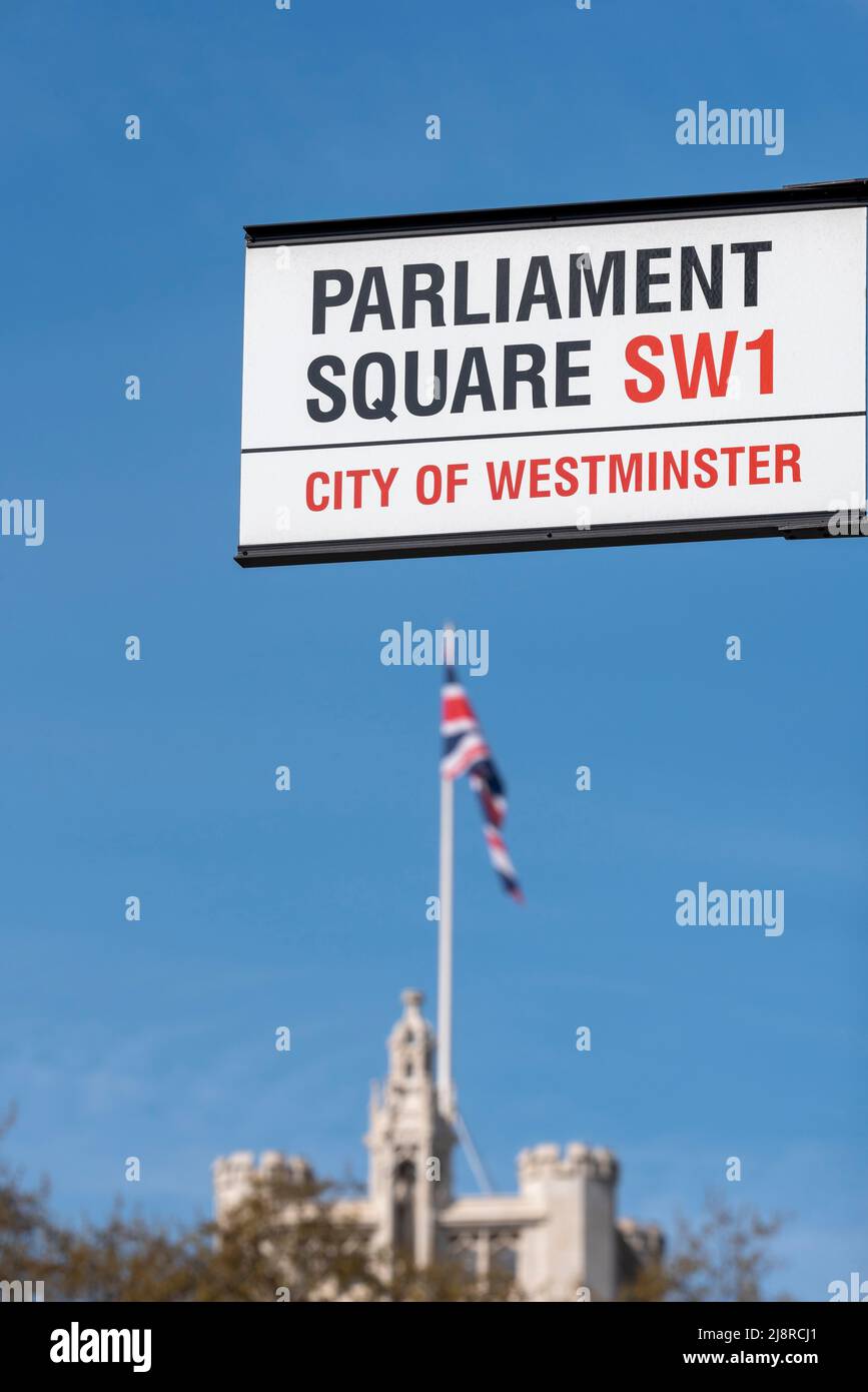 Street sign parliament square london hi-res stock photography and ...