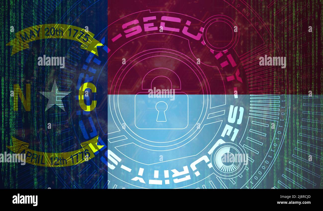 National cyber Security of North Carolina state, USA on digital ...