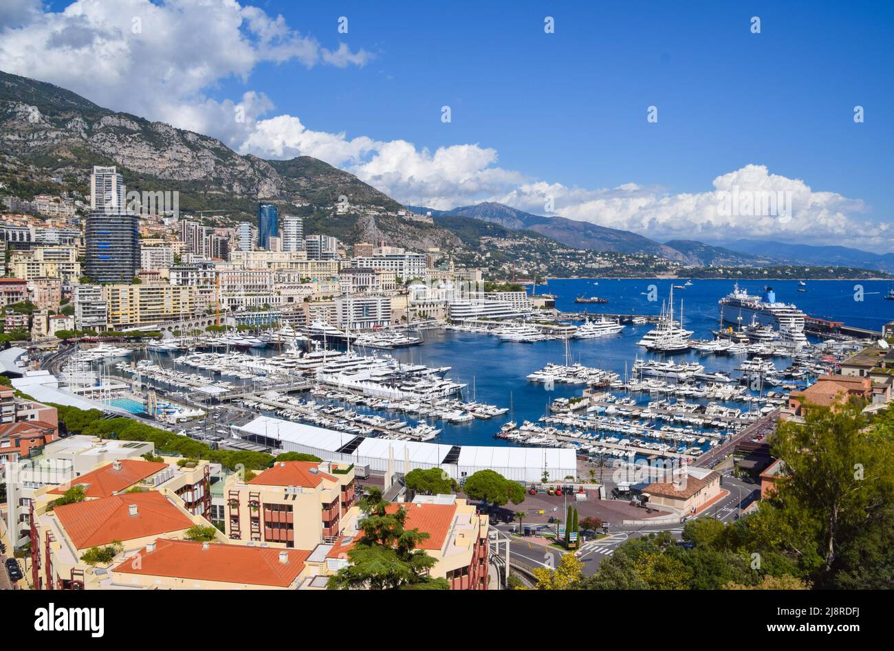 Panoramic view of Port Hercules, Monte Carlo, Monaco, Sept 2019. Credit ...