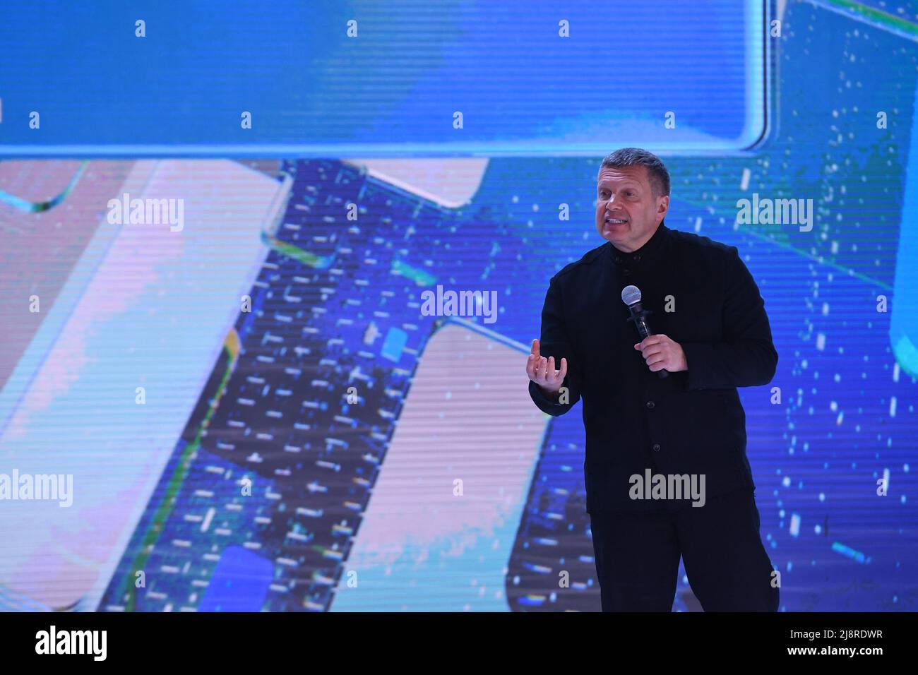 Moscow. The journalist, the TV and radio host Vladimir Solovyov acts on ...