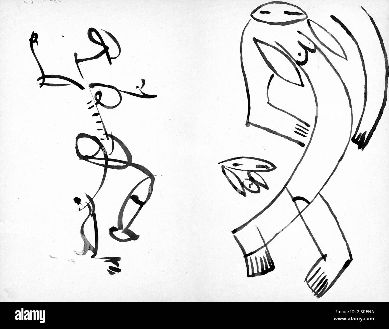 Art by Henri Gaudier-Brzeska - Studies of Two Dancing Figures (1910 ...