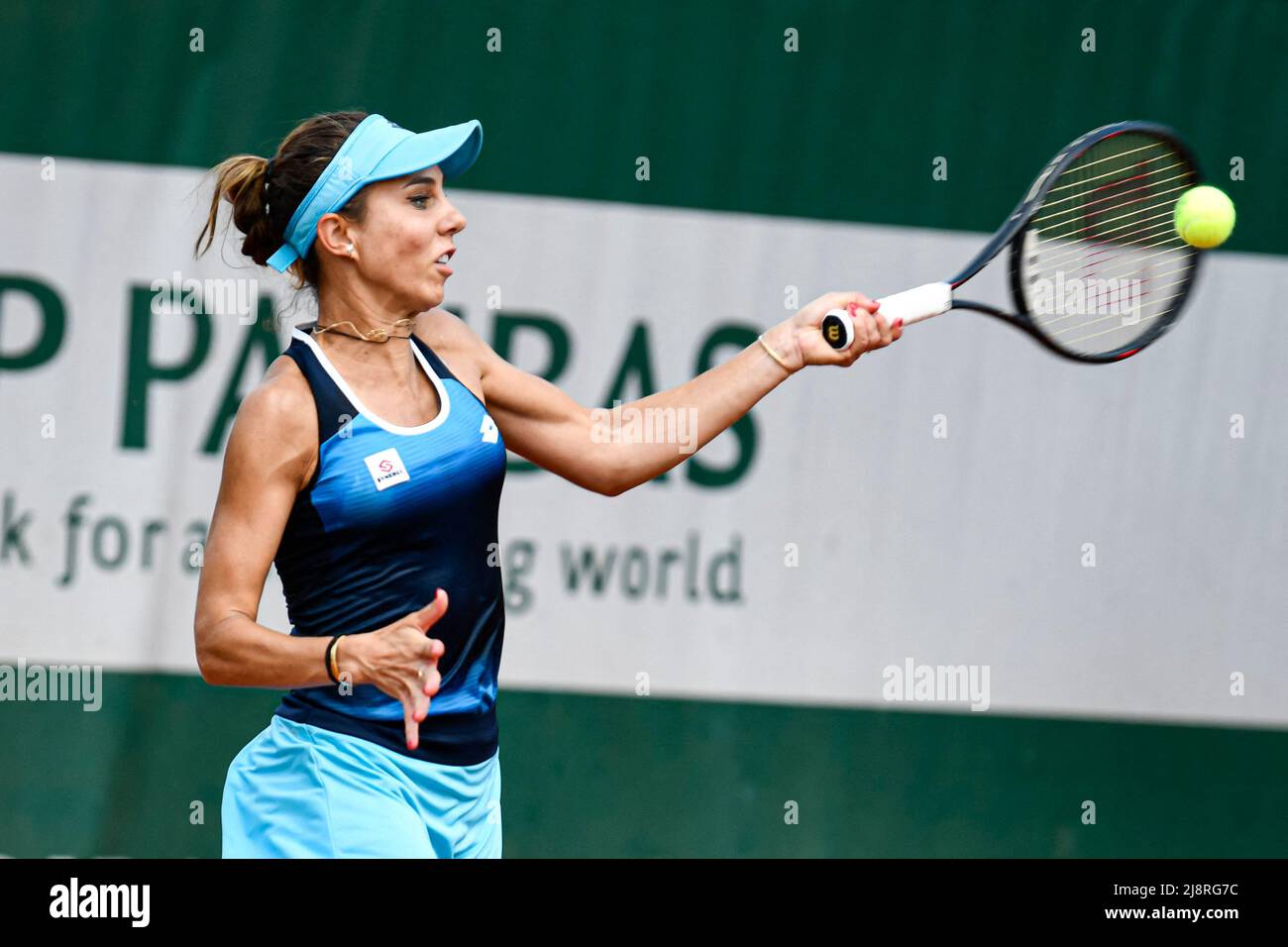 Mihaela Buzarnescu of Romania during the French Open (Roland-Garros ...