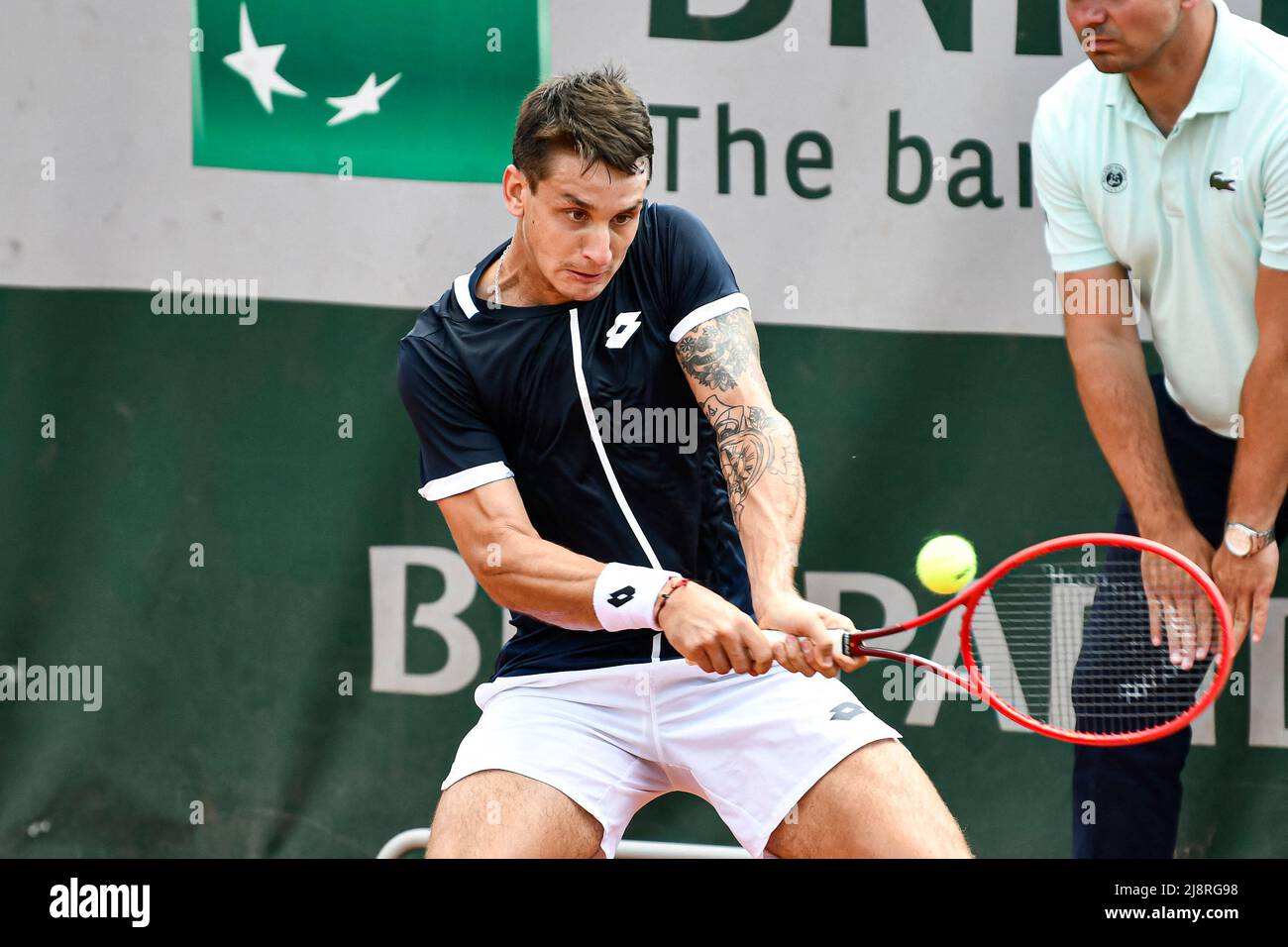 Camilo Ugo Carabelli of Argentina during the French Open (Roland-Garros) 2022, Grand Slam tennis ...
