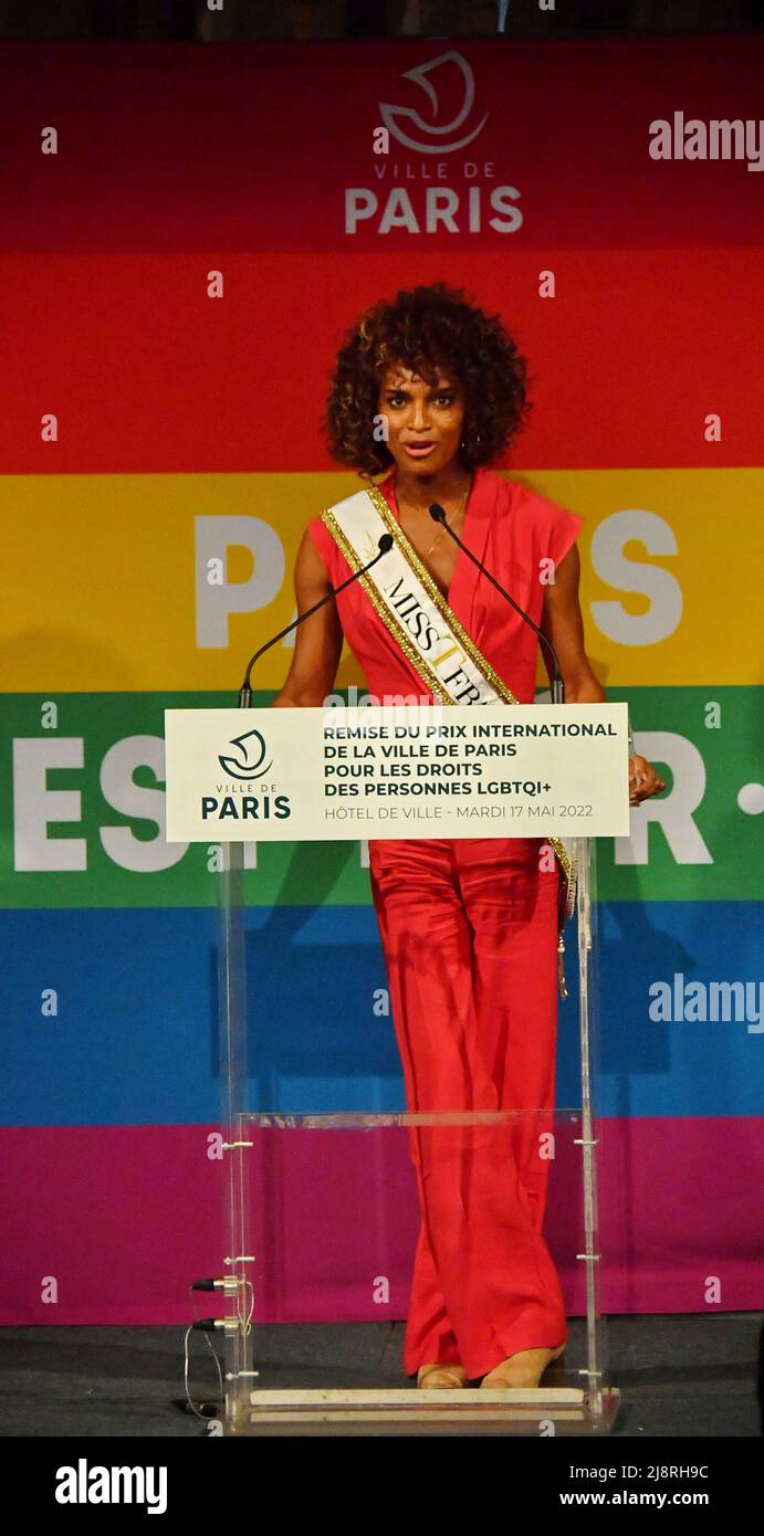 Miss TransFrance 2021 Louiz at the presentation of the international ...