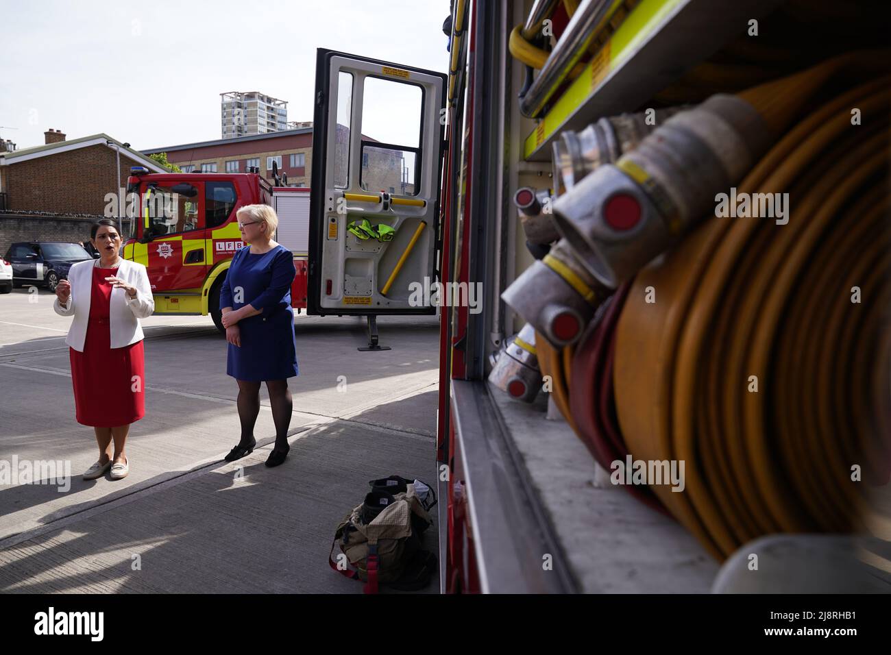Home Secretary Priti Patel and Dr Fiona Twycross, Deputy Mayor for Fire ...