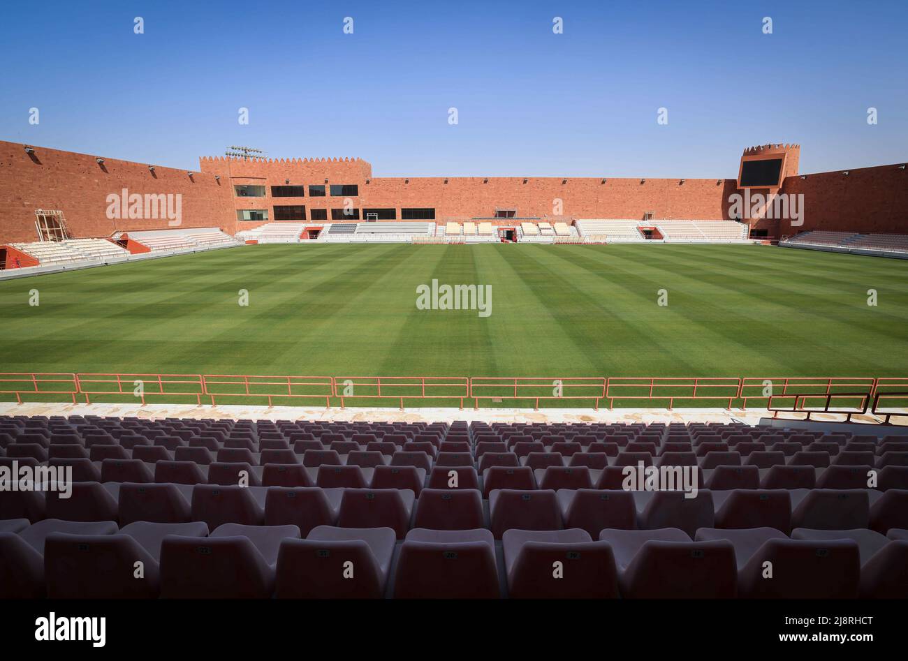 Al Ruwais, Qatar. 02nd Apr, 2022. View of the pitch at the Al-Shamal ...