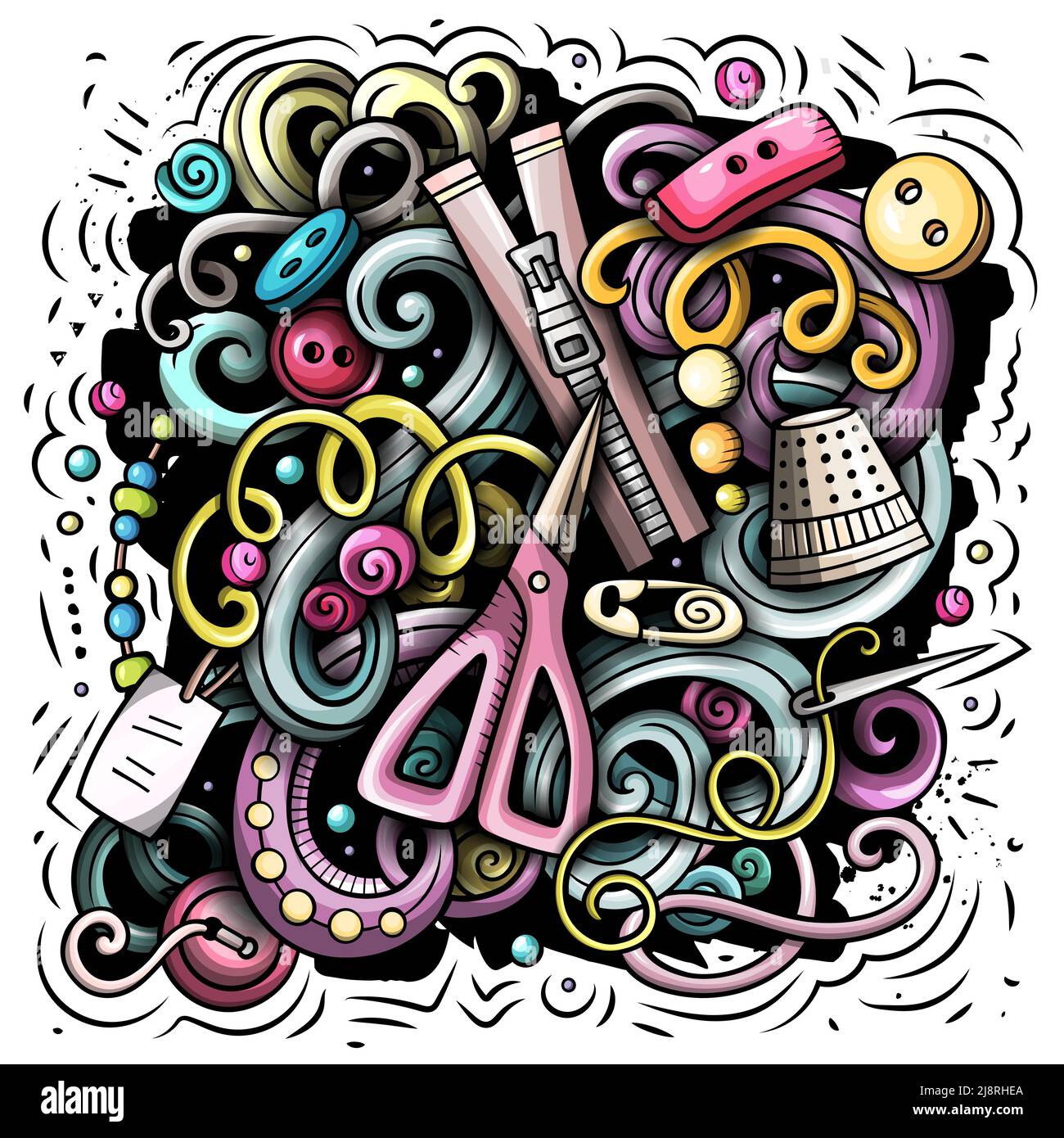 Handmade cartoon vector illustration Stock Vector Image & Art - Alamy