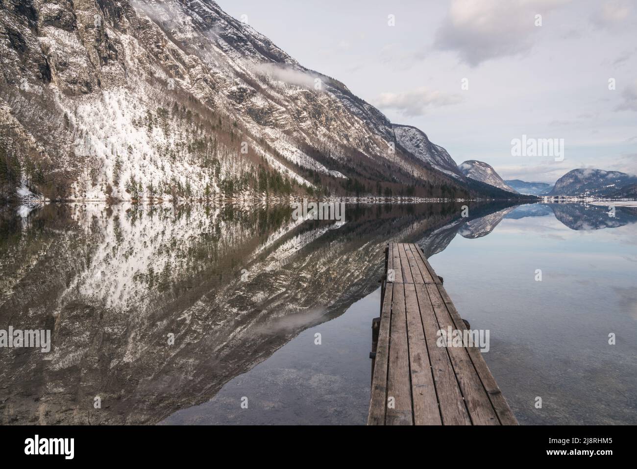 Pier at the lake Stock Photo - Alamy