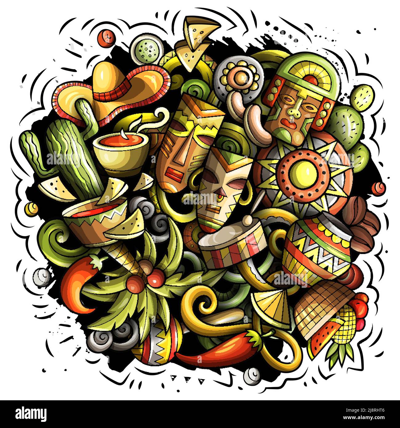 Latin America cartoon vector illustration Stock Vector Image & Art - Alamy