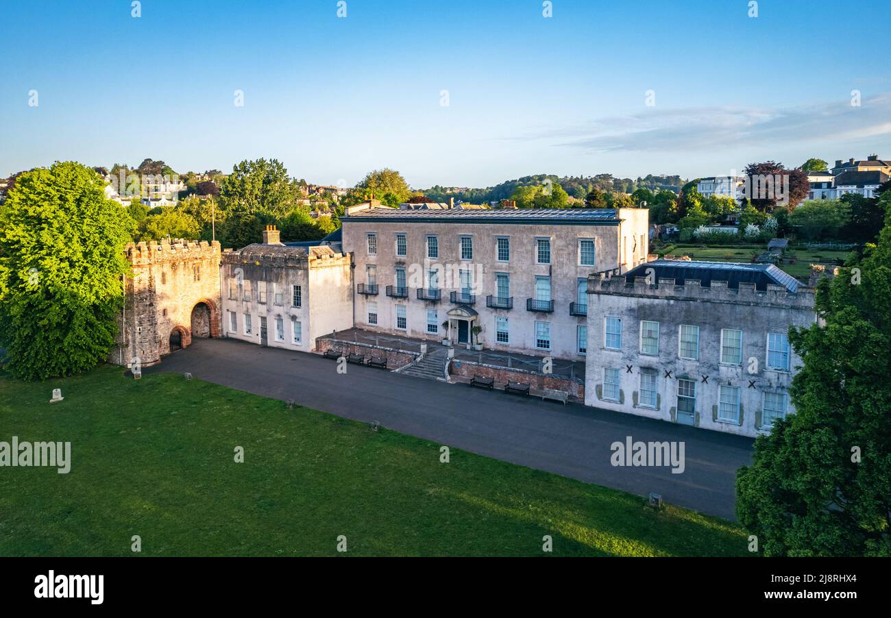 Torre Abbey from a drone, Torquay, Devon, England, Europe Stock Photo ...