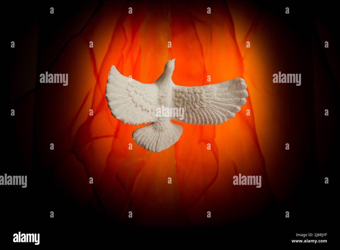 Pentecost Sunday. Pentecost background with flying dove Stock Photo - Alamy