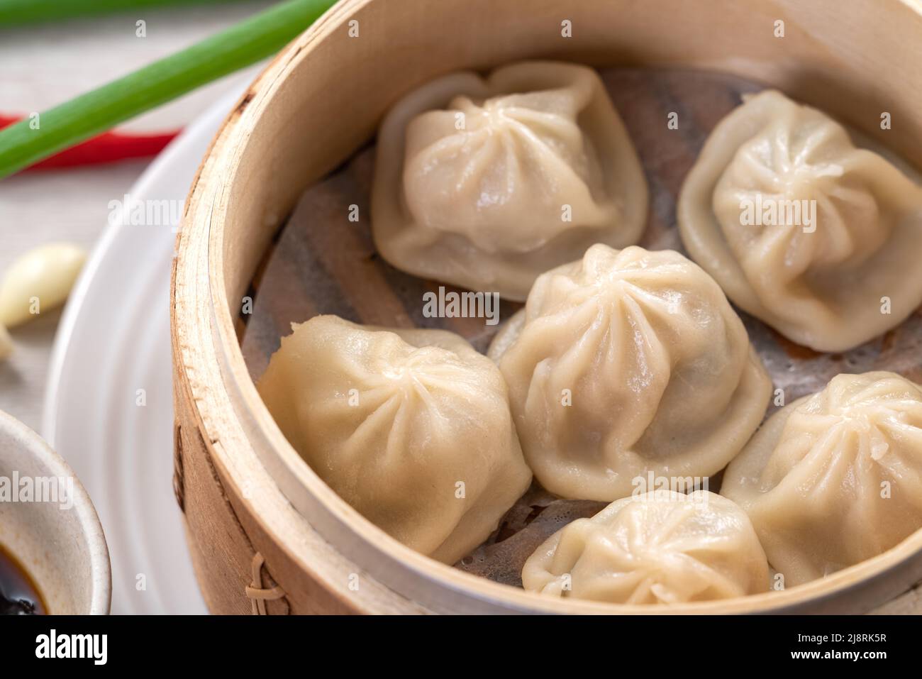Steamed pork soup dumplings named Xiao long bao in Taiwan, Taiwanese ...