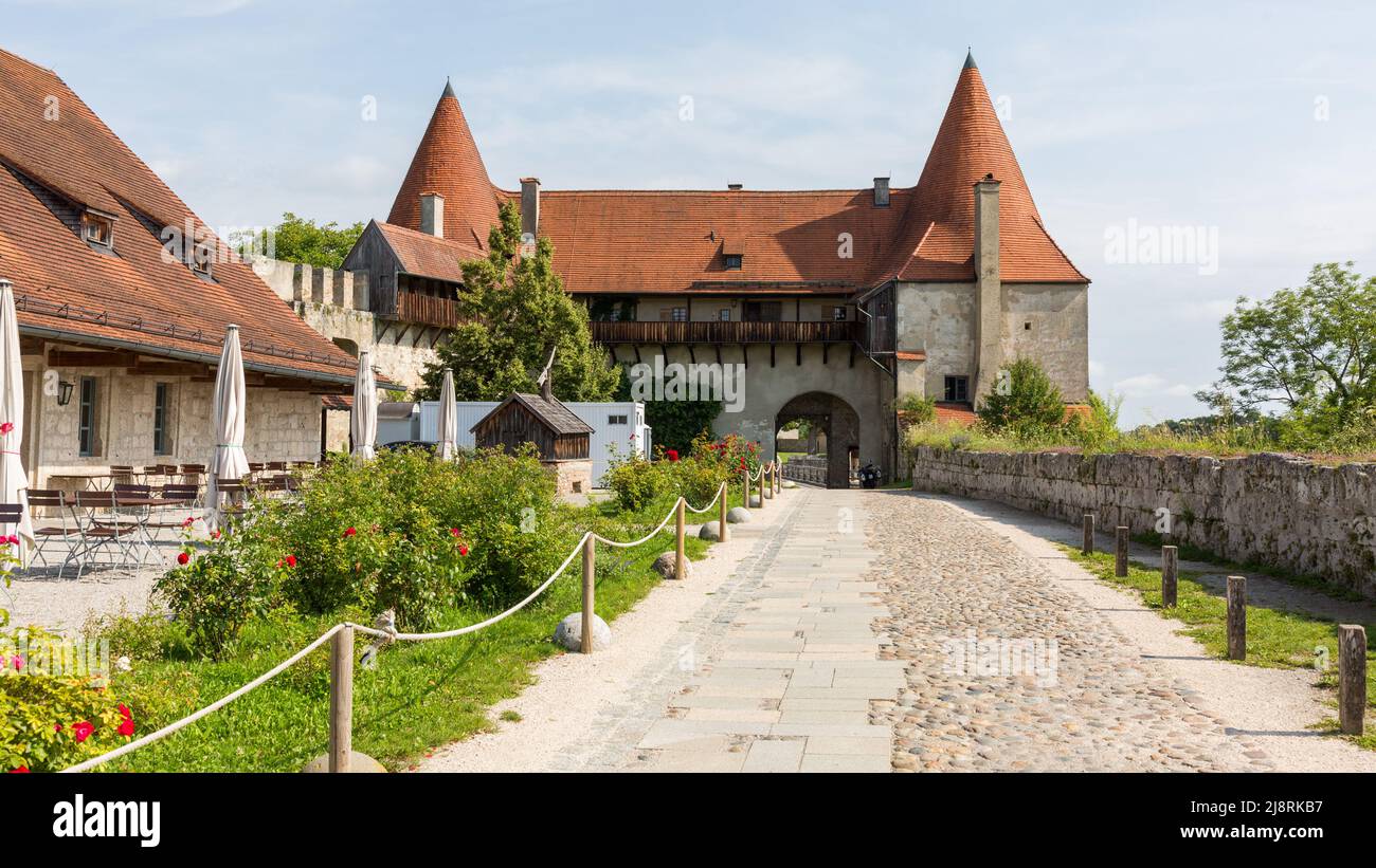 Burghausen, Germany - Jul 25, 2021: View on the backside of the ...