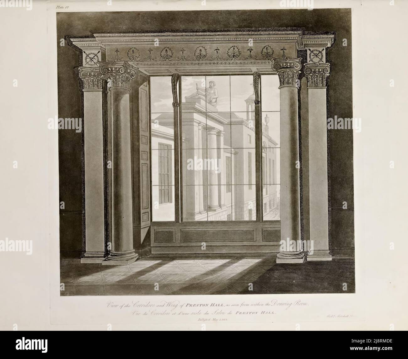 Corridor and Wing OF PRESTON-HALL, THE SEAT OF SIR JOHN CALLANDER. BART ...