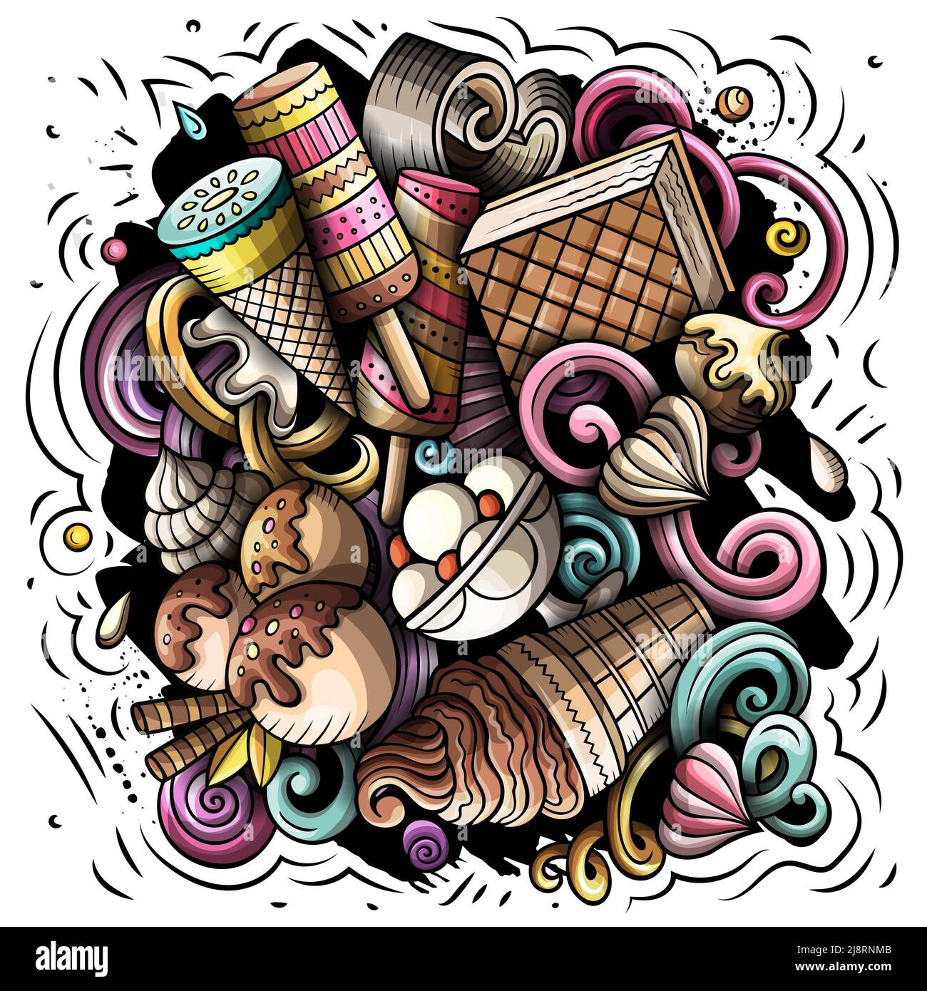 Ice Cream cartoon vector illustration Stock Vector Image & Art - Alamy