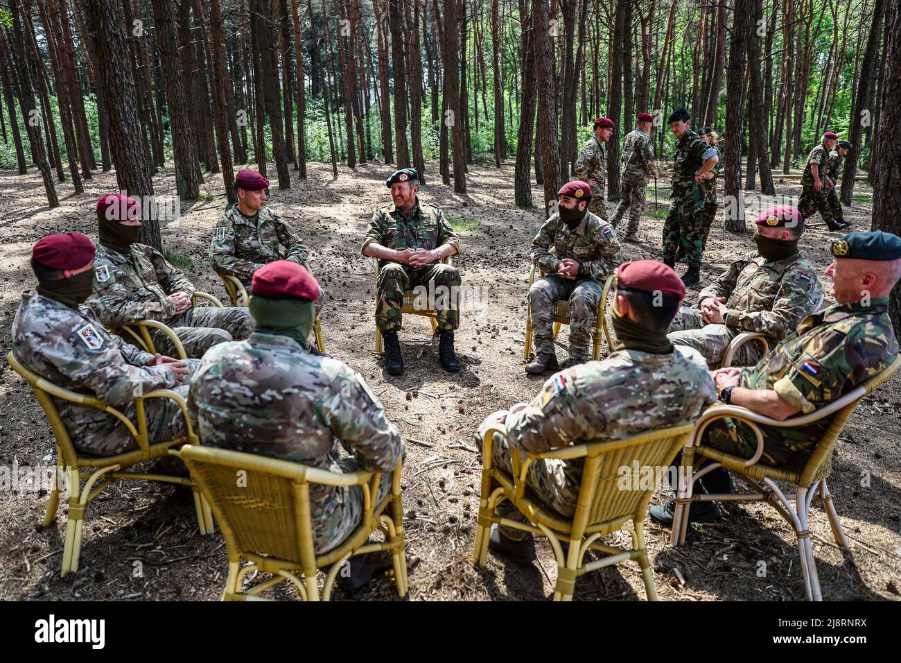 King Willem-Alexander during a working visit to the Airmobile Brigade ...