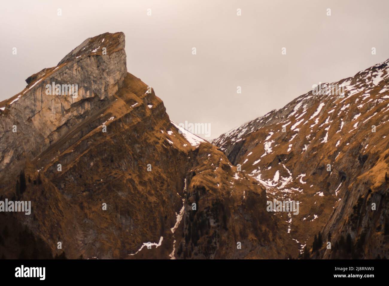 Swiss mountains - monumental rock formations in the Alps Stock Photo ...