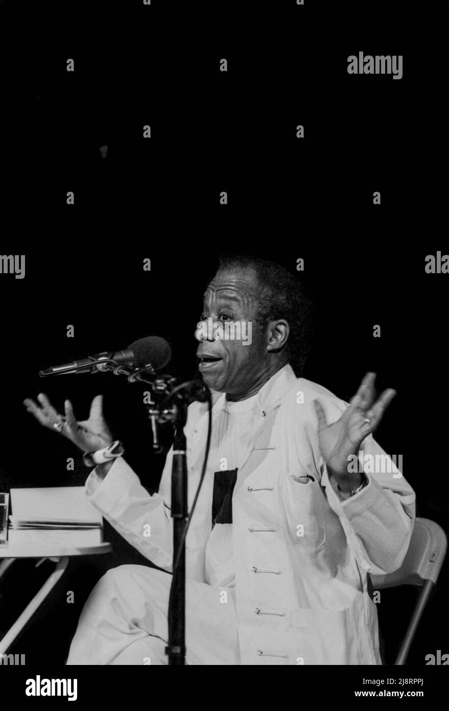 James Baldwin at the Edingburgh Festvail, 1985 Stock Photo - Alamy