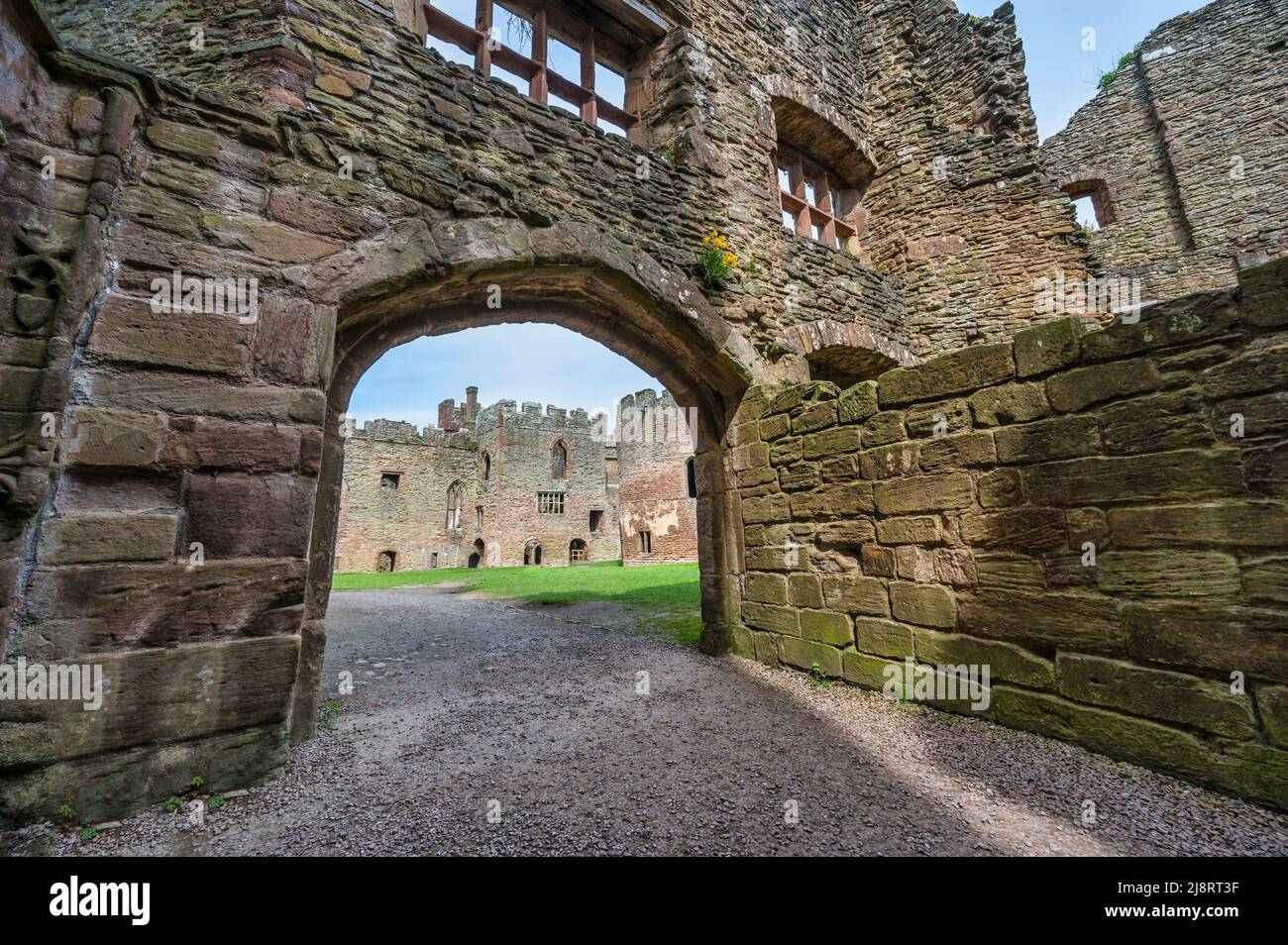 This colourful image is of the 10th century ruined medieval fortress of ...